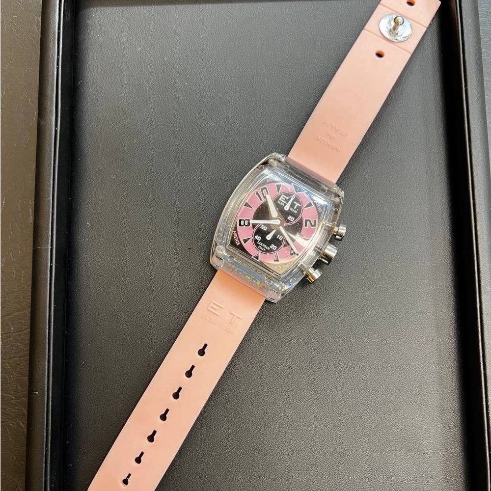 Locman Elba Team Quartz Chronograph Watch Pink And Bl… - Gem